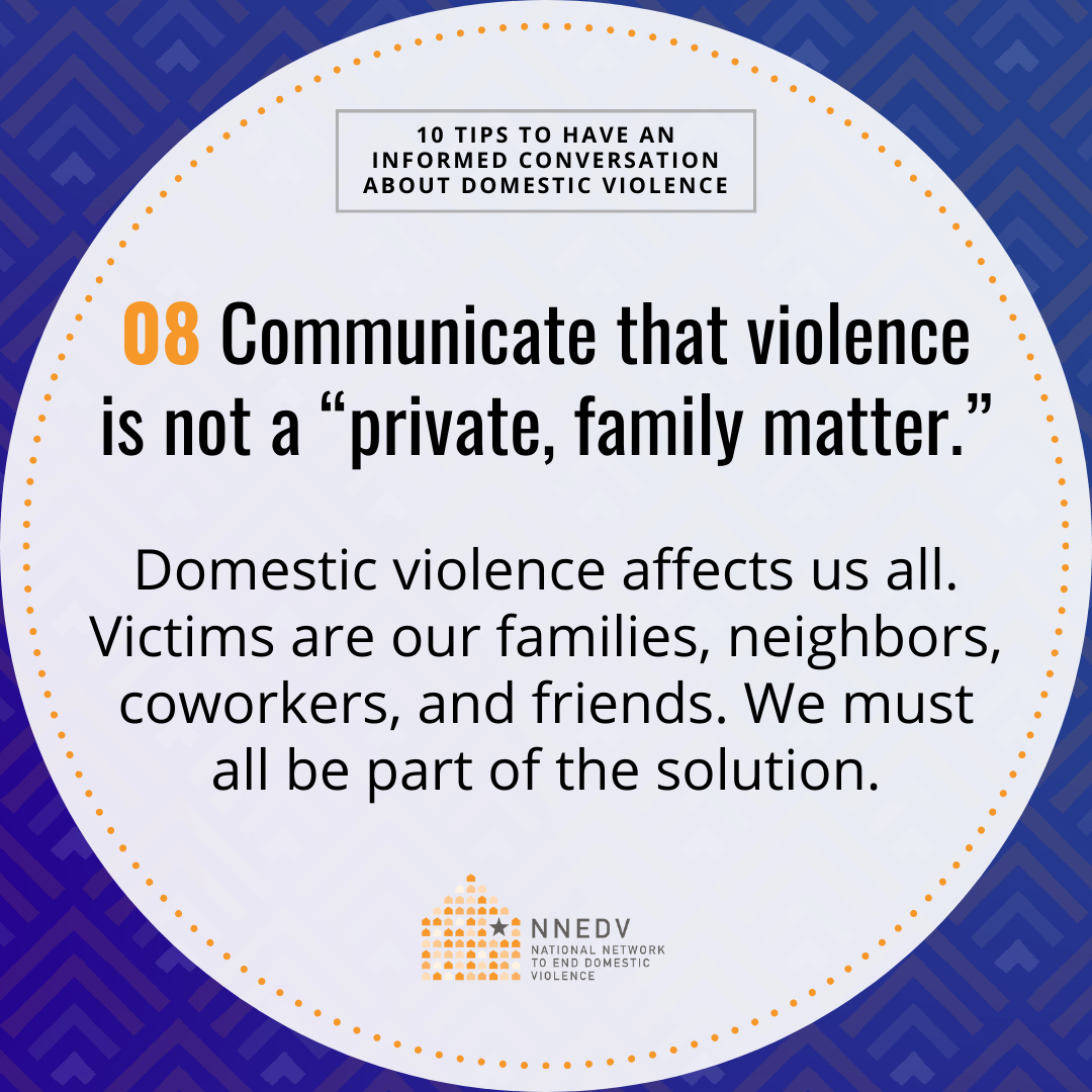 10 Tips to Have an Informed Conversation about Domestic Violence - NNEDV
